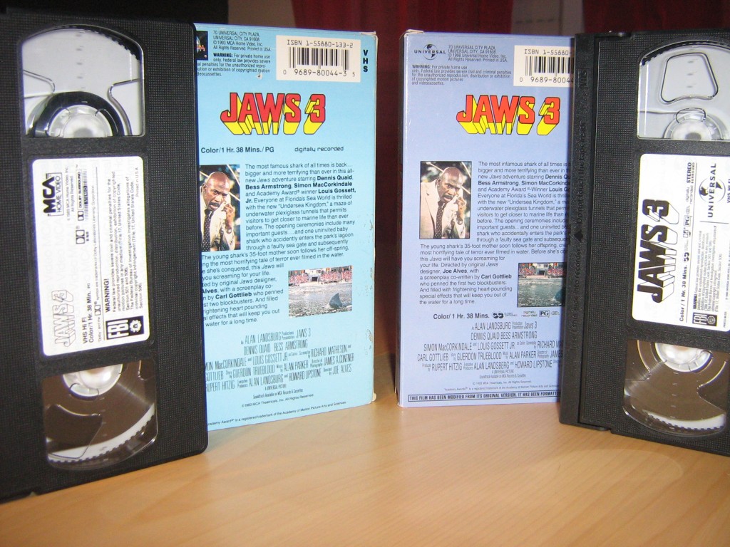 Jaws 3D » Blog Archive » Jaws 3 VHS (1993/1998) USA